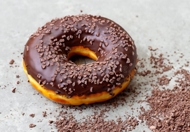 Delicious Donut with Powdered Chocolate Topping Stock Illustration ...