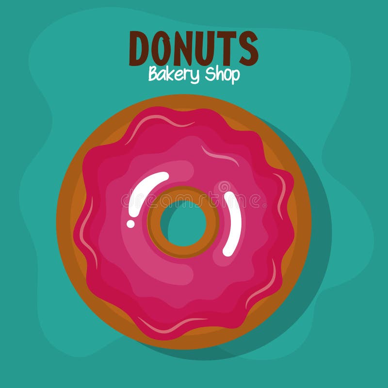 Delicious Donuts Bakery Shop Stock Vector - Illustration of dessert ...