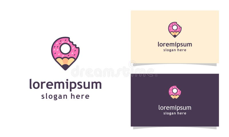 Donuts Logo Cute Cartoon Vector Illustration Stock Vector ...