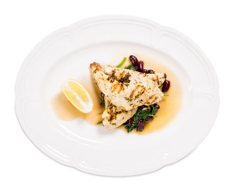 Delicious Dorado Fillet with Chard. Stock Image - Image of fillet ...