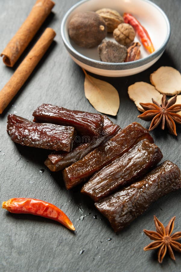 Delicious dried beef stock photo. Image of cinnamon - 196554418