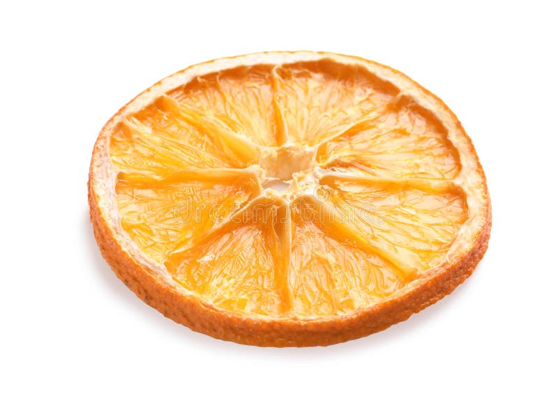 Delicious Dry Orange Slice Isolated on White Stock Image - Image of ...