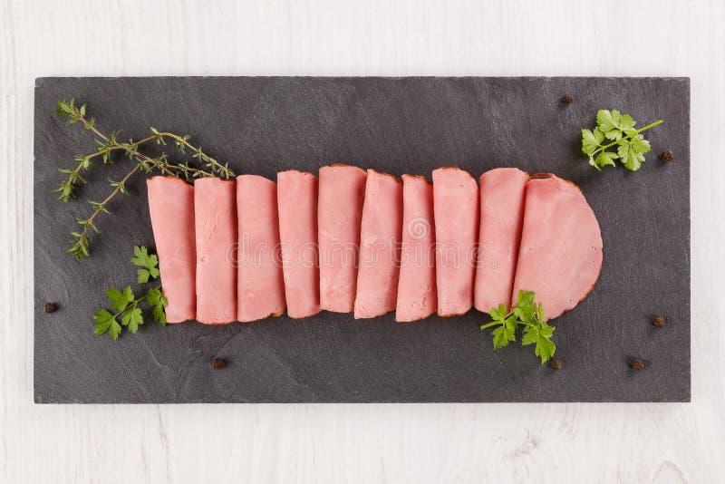 Delicious Duck Ham Served with Fresh Herbs Stock Image - Image of herbs ...