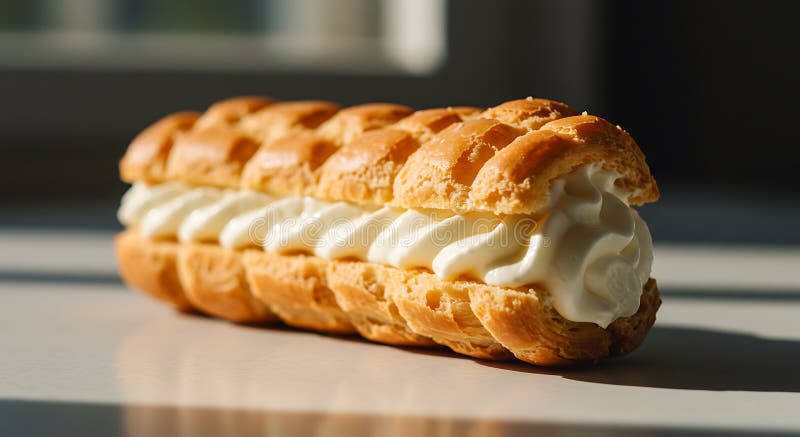 Cream Puff Pastry Delight stock illustration. Illustration of ...