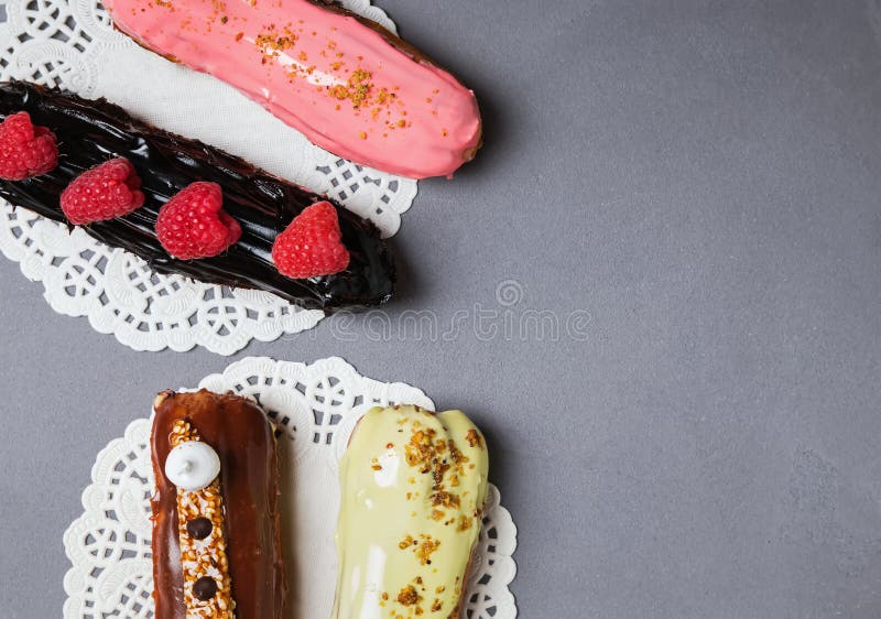 Different Eclairs Flavors Stock Photos - Free & Royalty-Free Stock ...