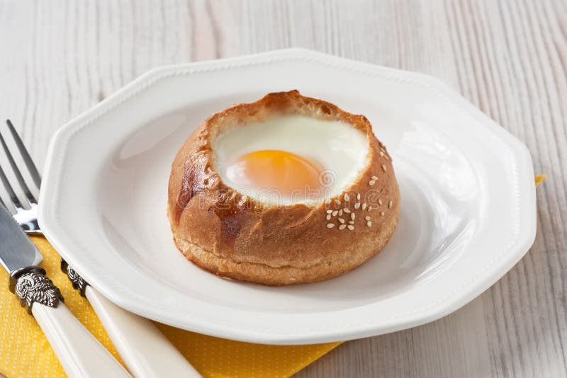 Delicious Egg for Breakfast Stock Image - Image of ingredient, knife ...