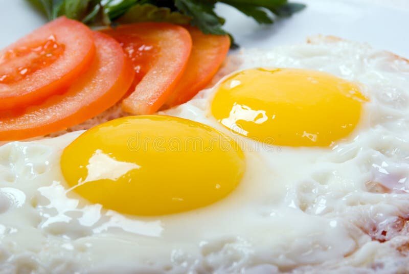 Delicious Egg with Vegetable Stock Image - Image of skillet, yellow ...