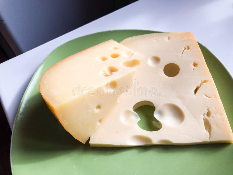 Two Chunks of Cheese stock image. Image of background - 16983915