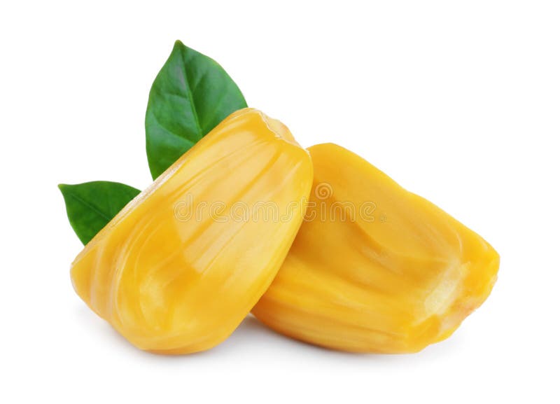 Delicious Exotic Jackfruit Bulbs on White Background Stock Photo ...