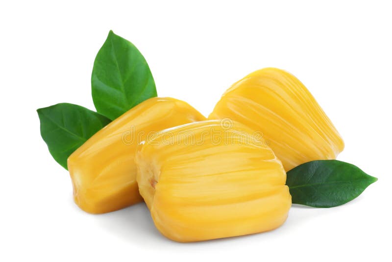 Delicious Exotic Jackfruit Bulbs on White Background Stock Photo ...