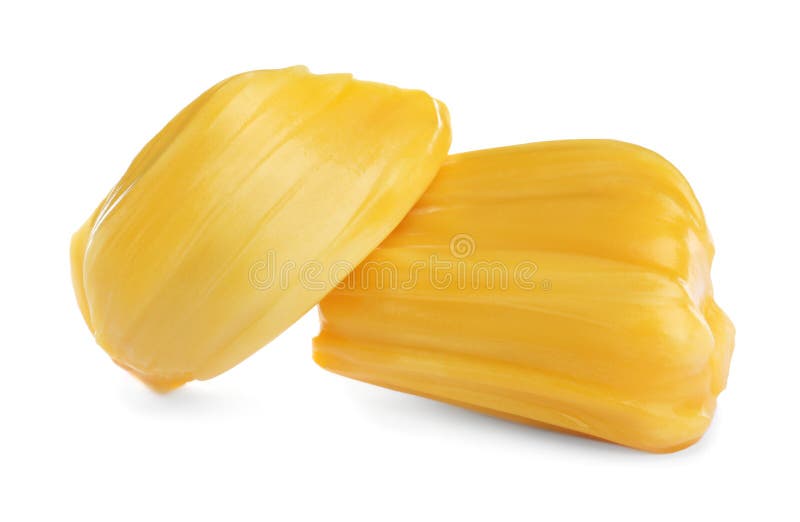 Delicious Exotic Jackfruit Bulbs on White Background Stock Image ...