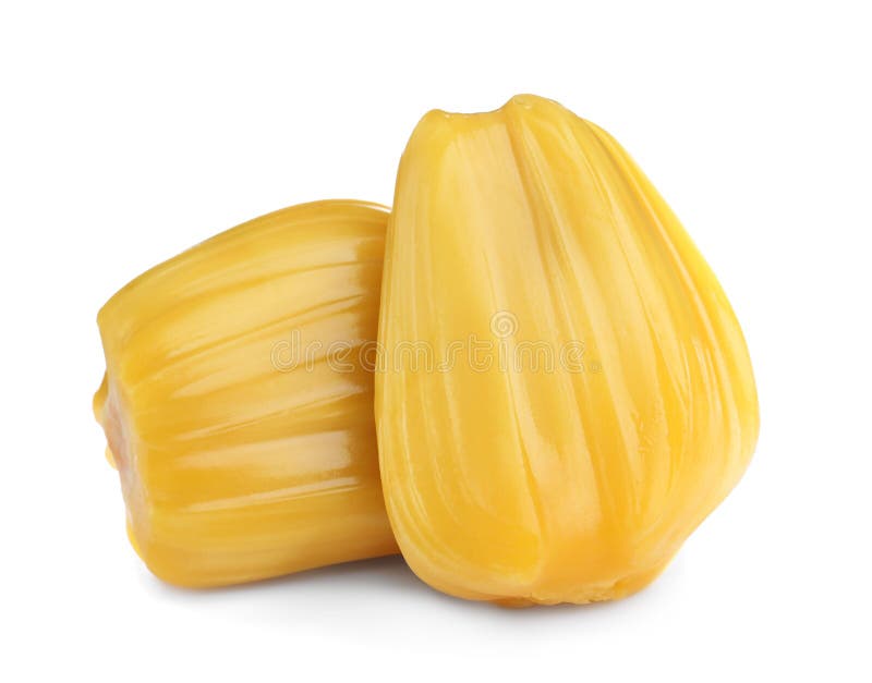 Delicious Exotic Jackfruit Bulbs on White Background Stock Image ...