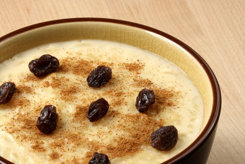 Delicious Fancy Rice Pudding Stock Image - Image of edible, raisins ...