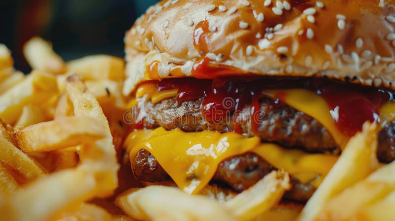 Delicious Fast Food Meal, Suitable for Restaurant Menu Stock Image ...