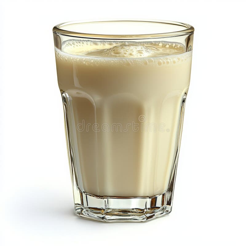 Delicious Fermented Milk Lait Caill, Isolated on White Background Stock ...