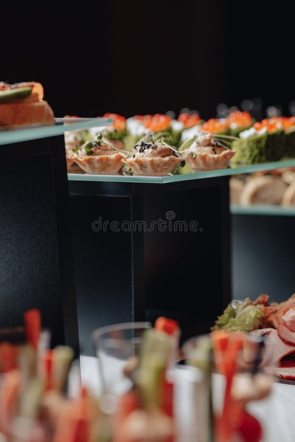 Delicious Festive Buffet with Canape and Different Delicious Meals ...