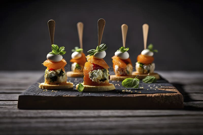 Delicious Finger Food Appetizers for Your Next Event Stock Illustration ...