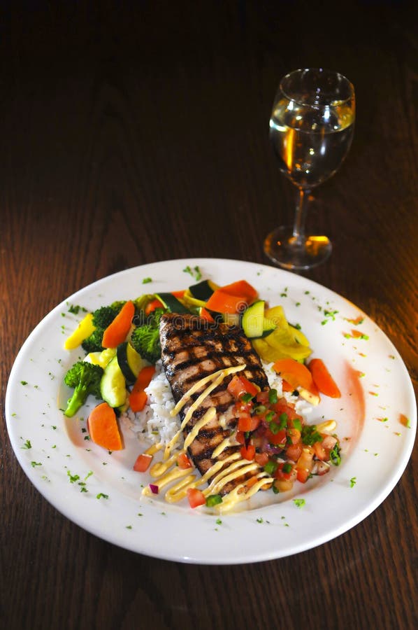 Delicious fish dish stock image. Image of prepared, green - 23253207