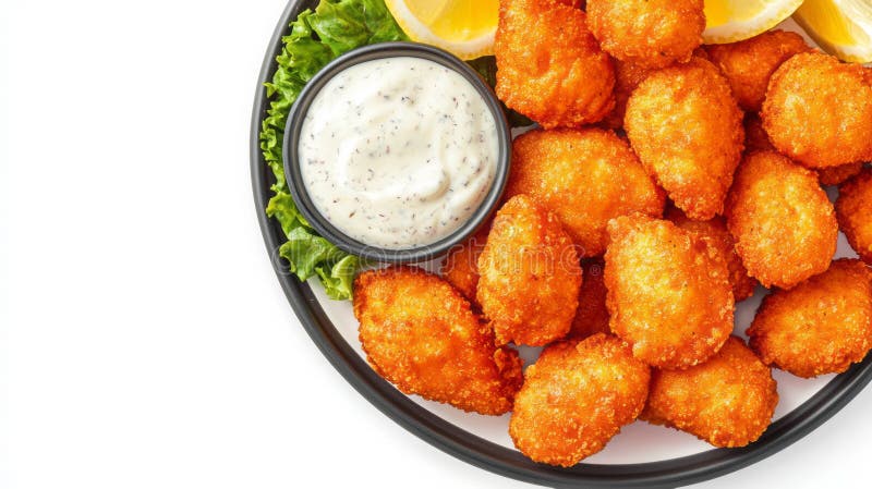Delicious Fish Nuggets Dipping Sauce Plate Stock Photos - Free ...