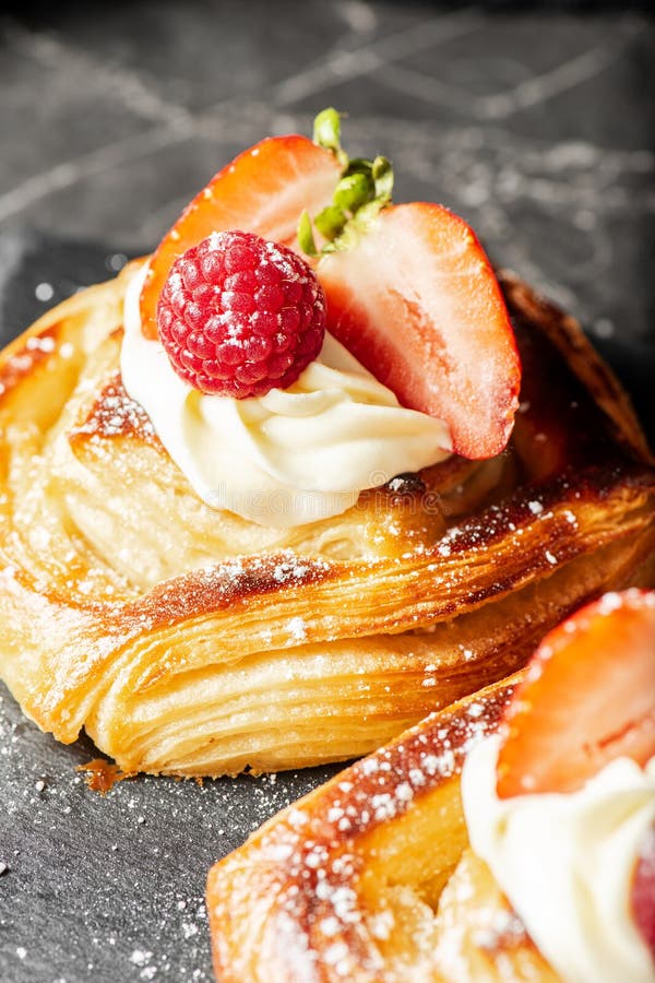 Delicious Flaky Danish Pastry Stock Image - Image of baked, homemade ...