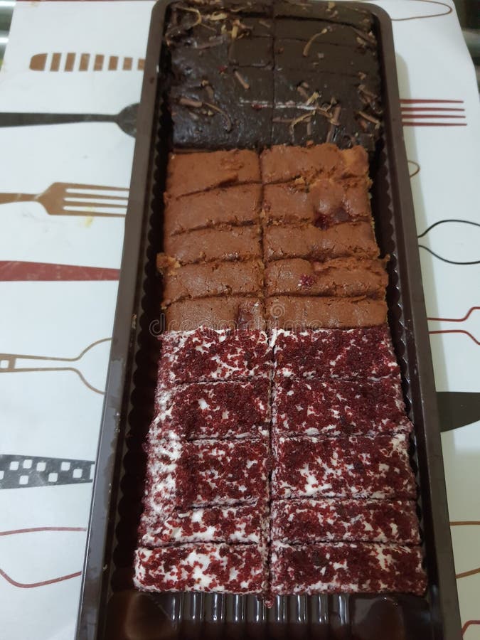 Delicious 3 Flavor Brownies Stock Image - Image of flooring, food ...