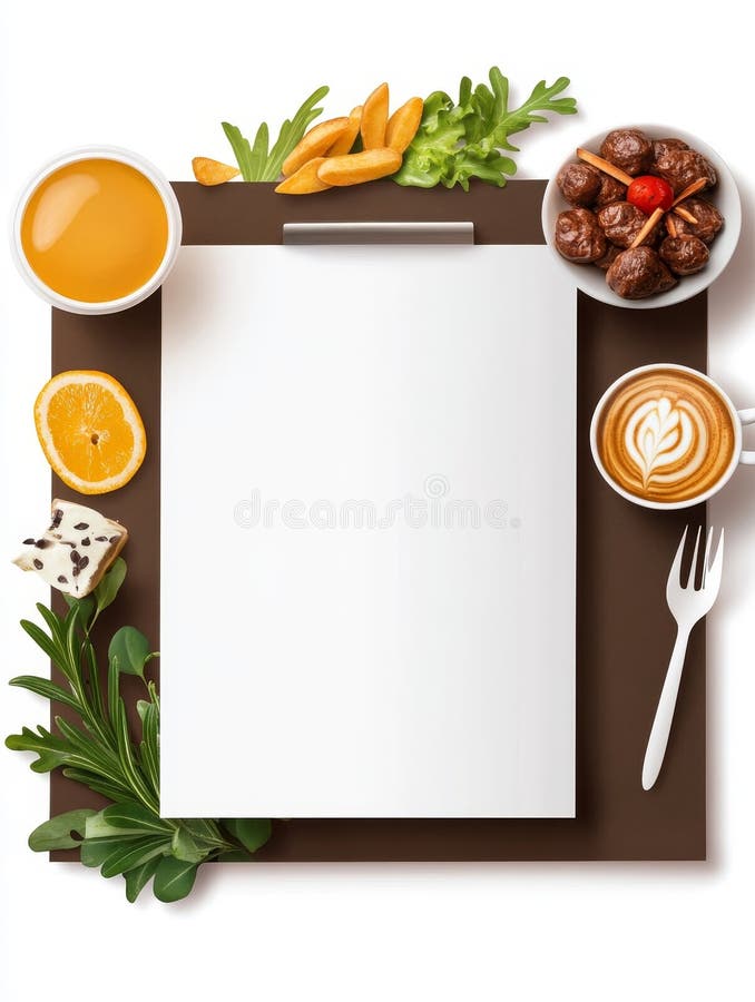 Delicious Food Menu Template Blank Menu Template Surrounded by ...