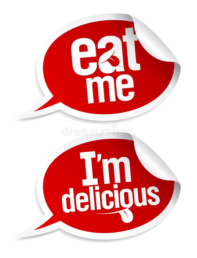 Delicious food stickers stock vector. Illustration of marketing - 18797949