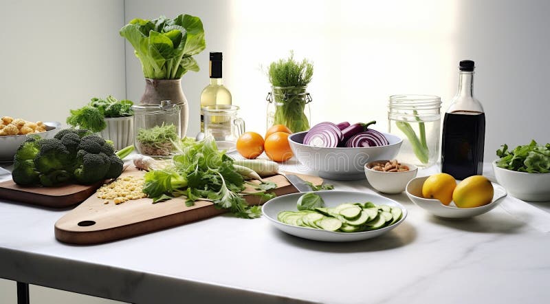 Delicious Food on the Table, Food Background Stock Illustration ...