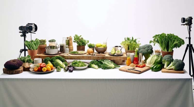 Delicious Food on the Table, Food Background Stock Illustration ...