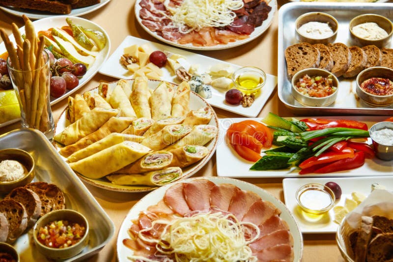 Delicious Food on the Table Stock Image - Image of dinner, appetizer ...