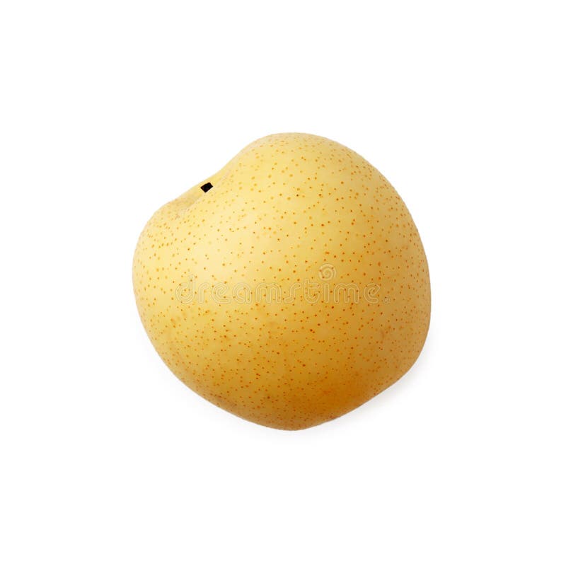 Delicious Fresh Apple Pear Isolated on White, Top View Stock Image ...