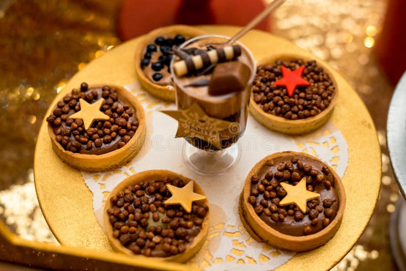 Delicious Chocolate Cake Handmade Decorated with Chocolate Sweets and ...