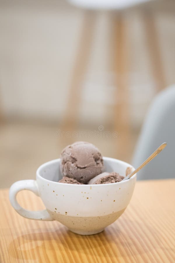 Delicious Fresh Chocolate Ice Cream Stock Photo - Image of cacao, cold ...