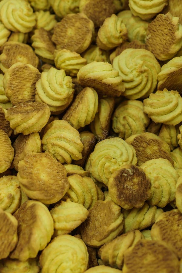Delicious Fresh Cookies Made from Shortcrust Pastry in a Big Box Stock ...