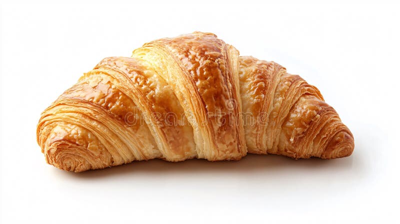 Delicious Fresh Croissant on White Background for Bakery Marketing ...
