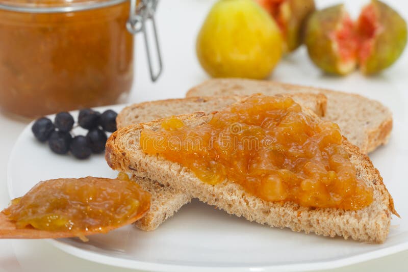 Delicious Fresh Homemade Fig Jam Stock Photo - Image of gourmet ...