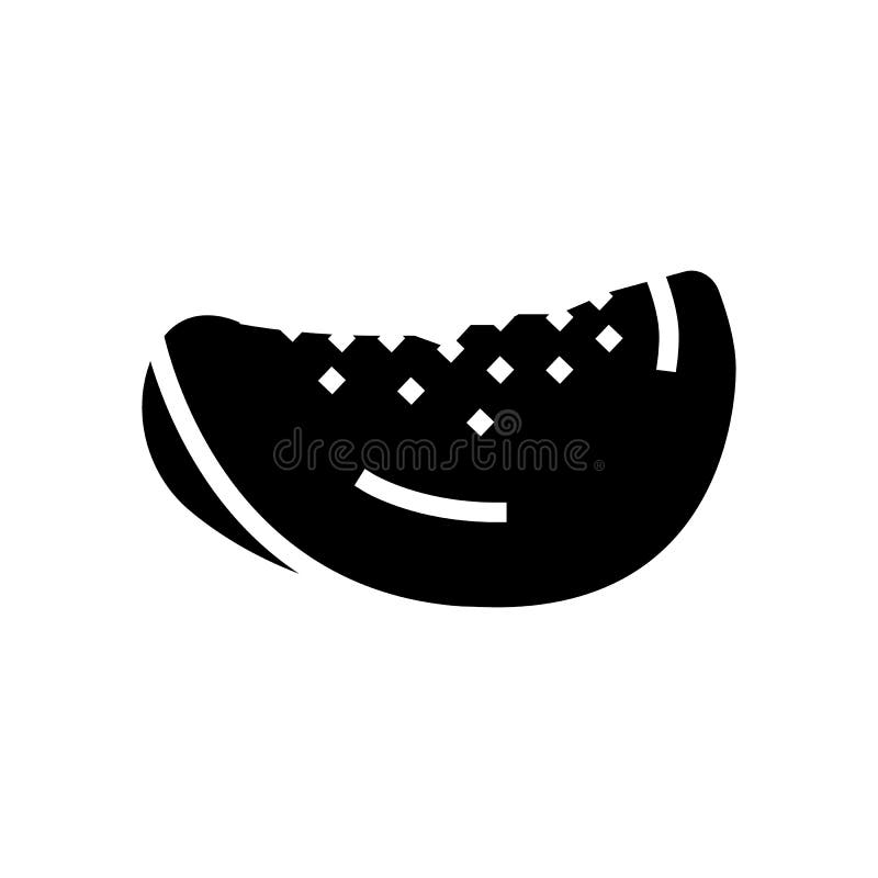 Delicious Fresh Mango Slice Glyph Icon Vector Illustration Stock Vector ...