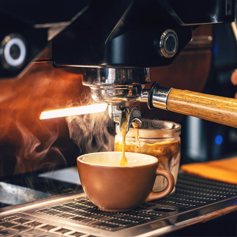 Delicious Fresh Morning Espresso Coffee Stock Image - Image of decaf ...