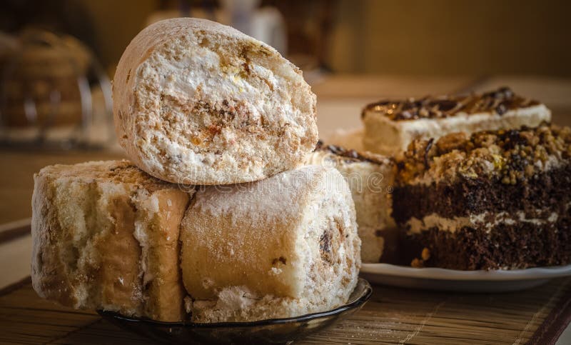 Delicious Fresh Pastries in Assortment Stock Image - Image of plate ...