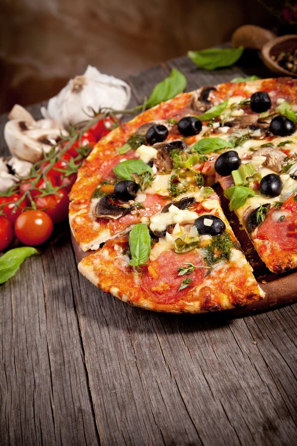 Fresh Pizza stock photo. Image of advertisement, sign - 1759610