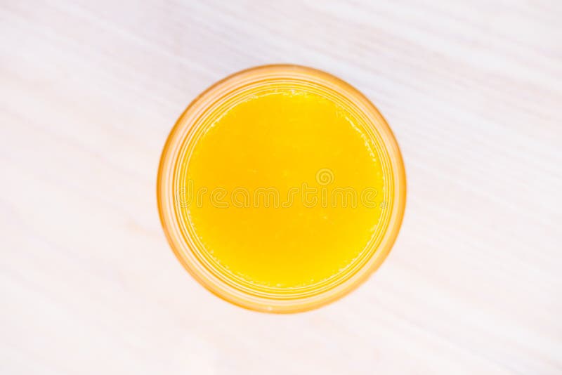 Delicious Fresh Pressed Orange Juice Top View Stock Photo - Image of ...