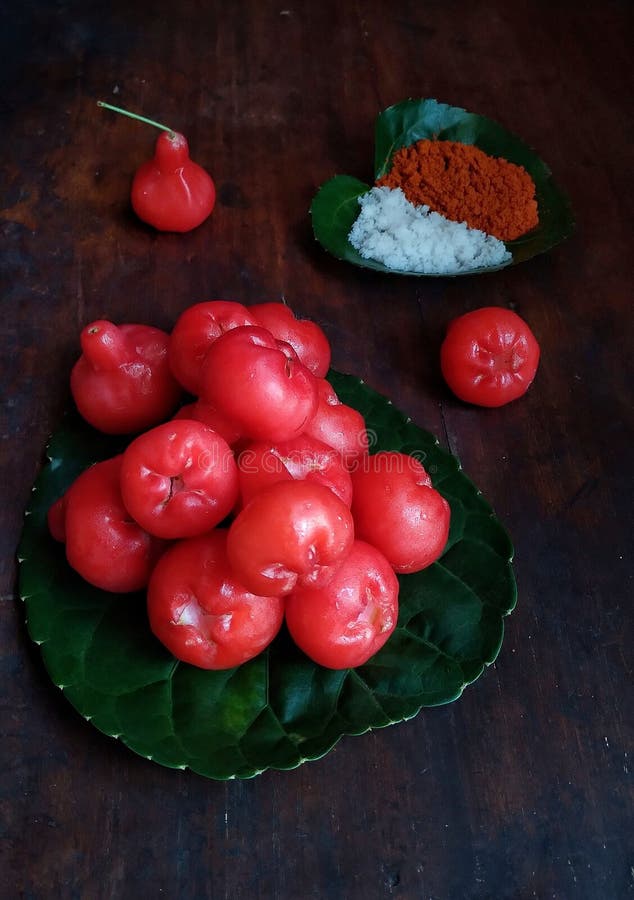 Delicious Fresh Red Color Jambu Fruit Stock Image - Image of color ...