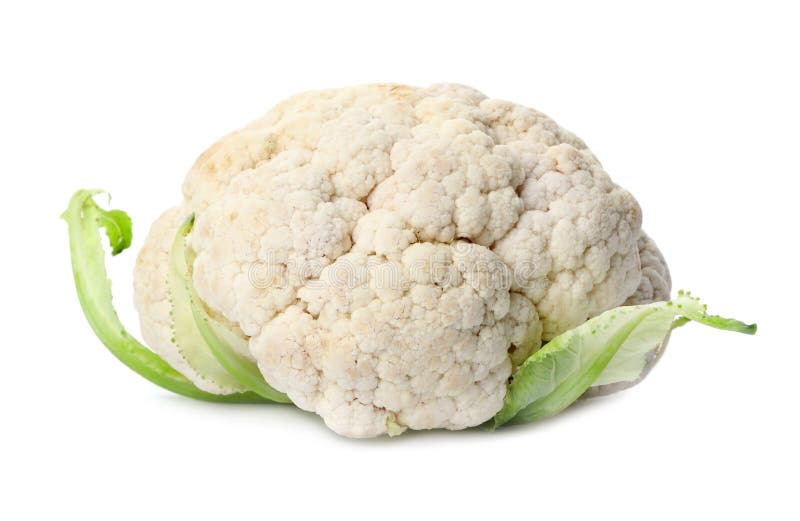Delicious Fresh Ripe Cauliflower Isolated Stock Photo - Image of ...