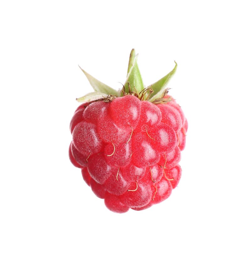 Delicious Fresh Ripe Raspberry Isolated on White Stock Image - Image of ...