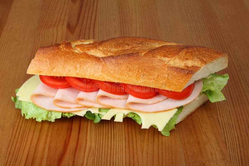 Delicious fresh sandwich stock image. Image of tomato - 15837111