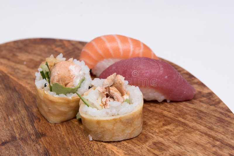 Sushi with fish stock photo. Image of lunch, delicious - 128428730