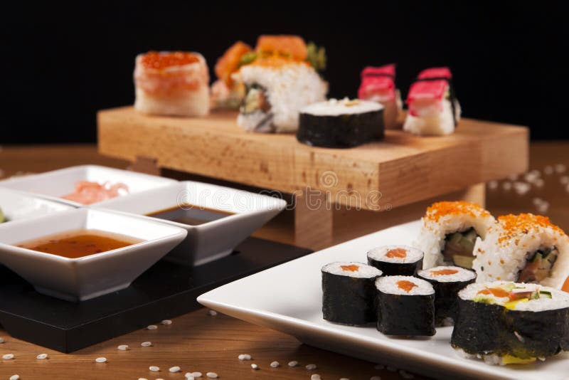 Delicious fresh sushi stock photo. Image of japanese - 31491314
