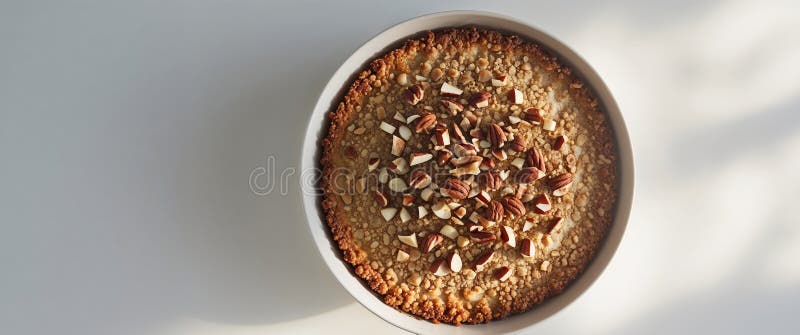 Delicious Freshly Baked Crumble Dessert with Nuts and Spices. Stock ...