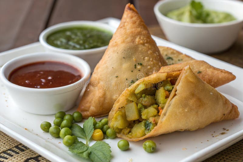 Delicious and Freshly Fried Potato Samosa Also Known As Panjabi Samosa ...