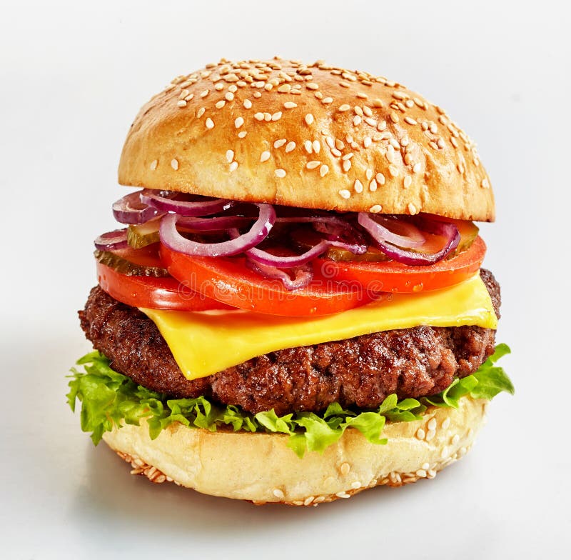 Delicious cheeseburger stock photo. Image of lettuce - 28852156